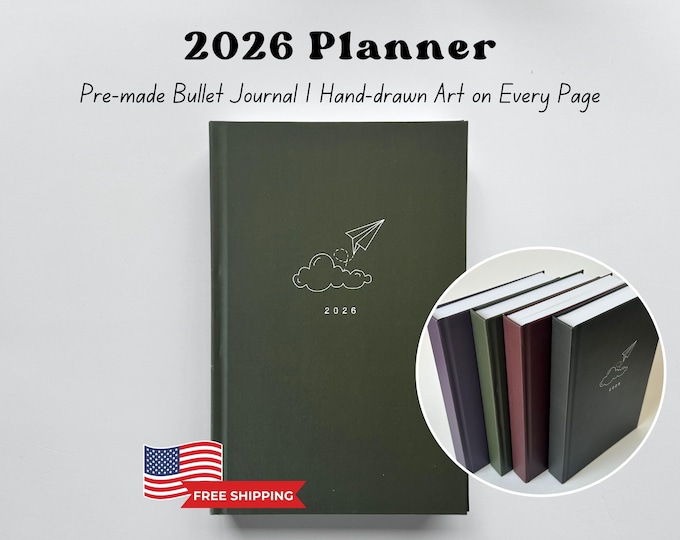 2026 Pre-drawn Bullet Journal Planner | Free Shipping to US | Hand ...