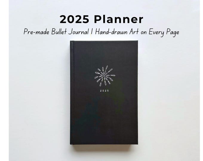 2025 Pre-drawn A5 Bullet Journal Planner | Unique Themes for Colouring ...