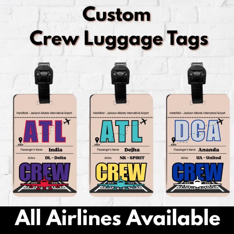 Airline Luggage Tags - Etsy