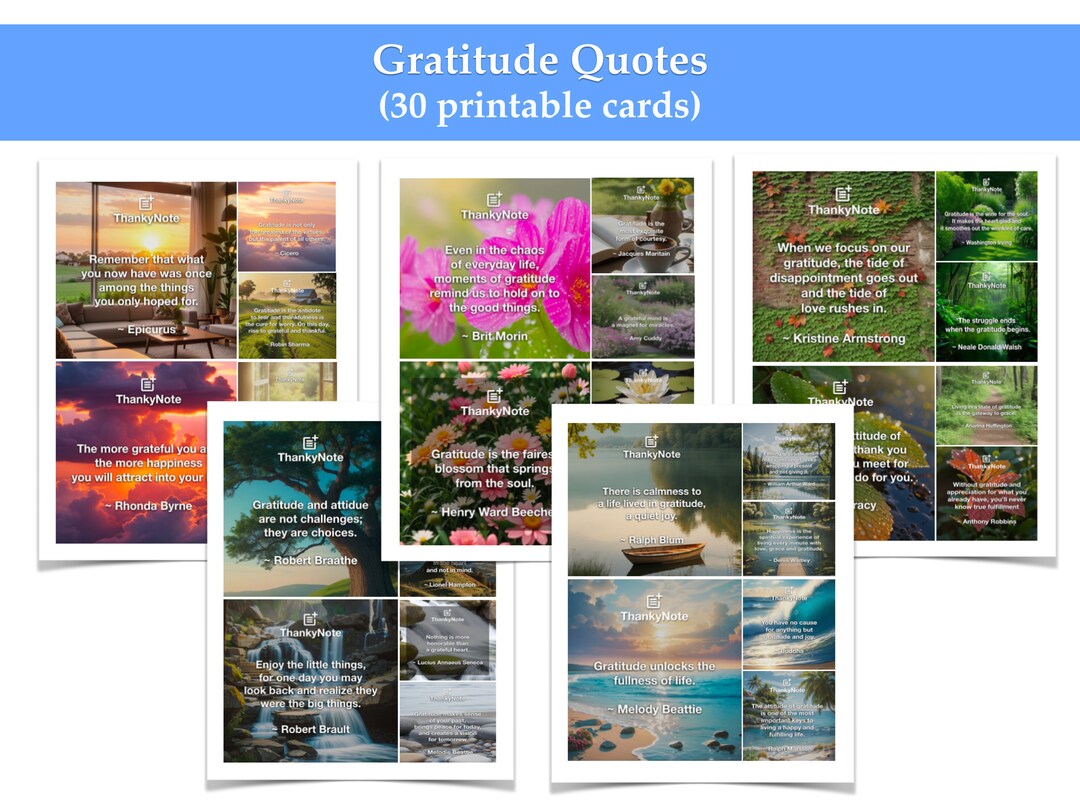 Gratitude Quotes, Printable Gratitude Quotes, Printable Quotes ...