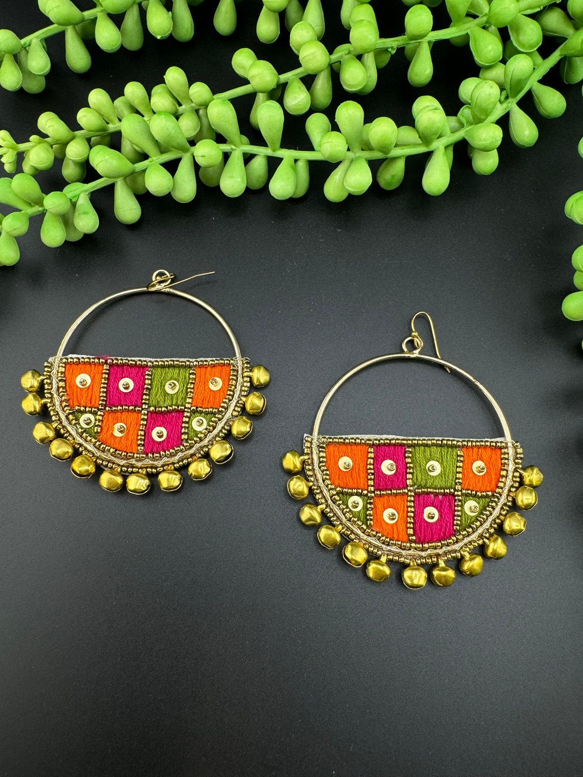 Beaded Pastel Multicolor Heart With Tassel Earring/handmade Earring ...