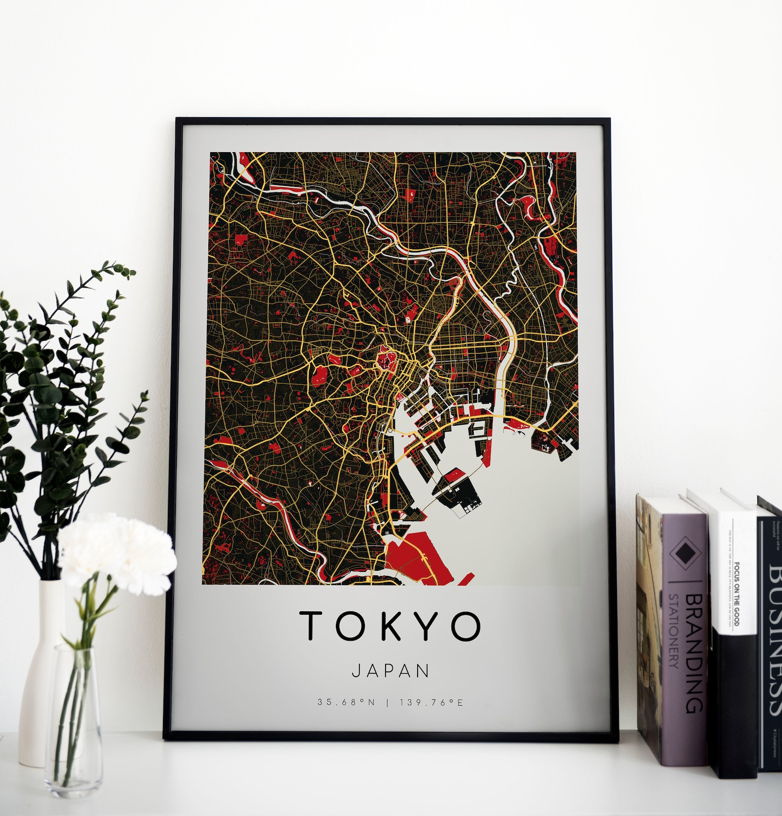 TOKYO Japan Map Print Map of Tokyo Digital Wall Art Tokyo City Map ...