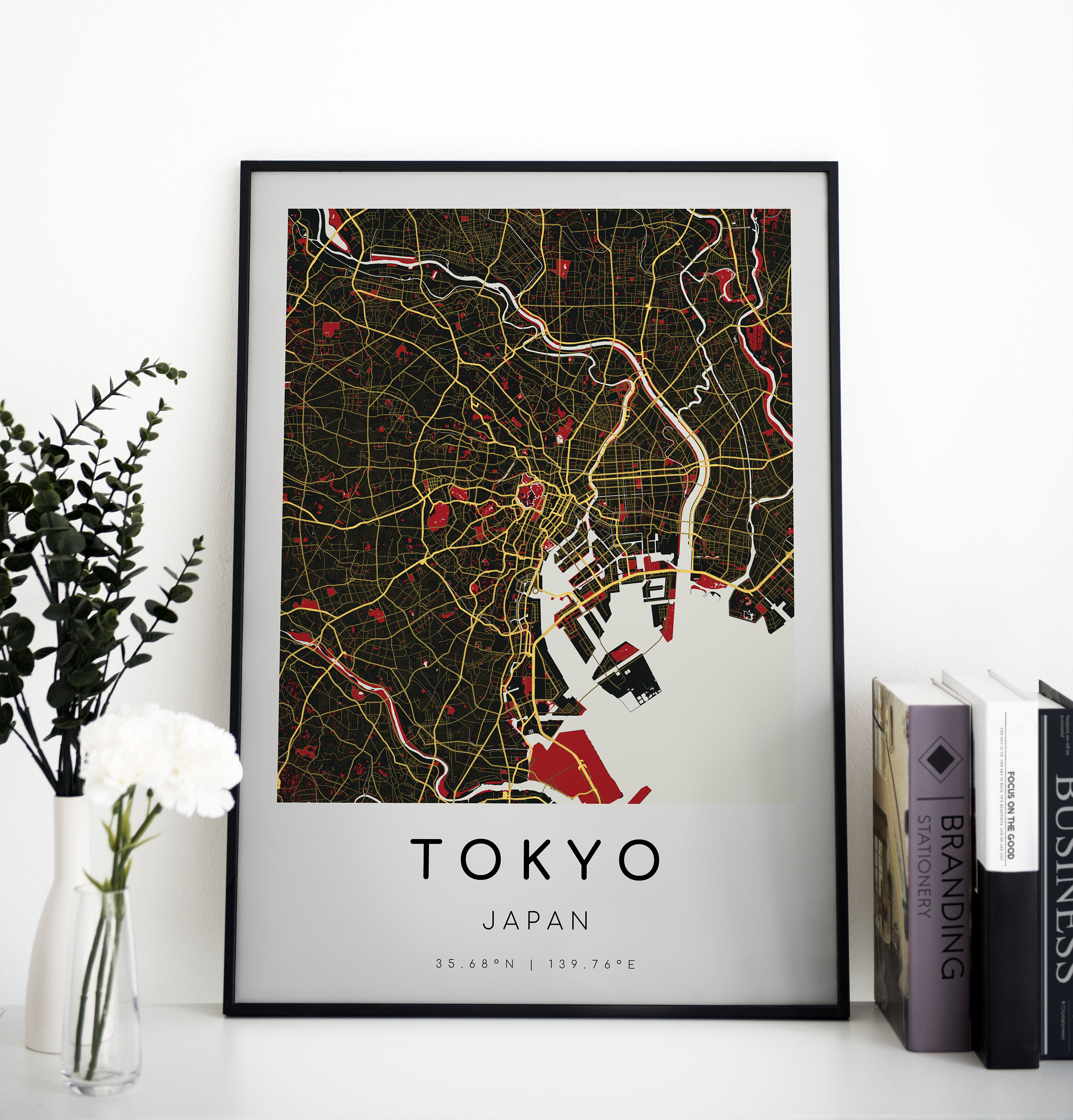 TOKYO Japan Map Print Map of Tokyo Digital Wall Art Tokyo City Map ...