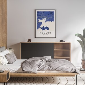 TOULON France Map Print | Map of Toulon | Digital Wall Art | Toulon ...