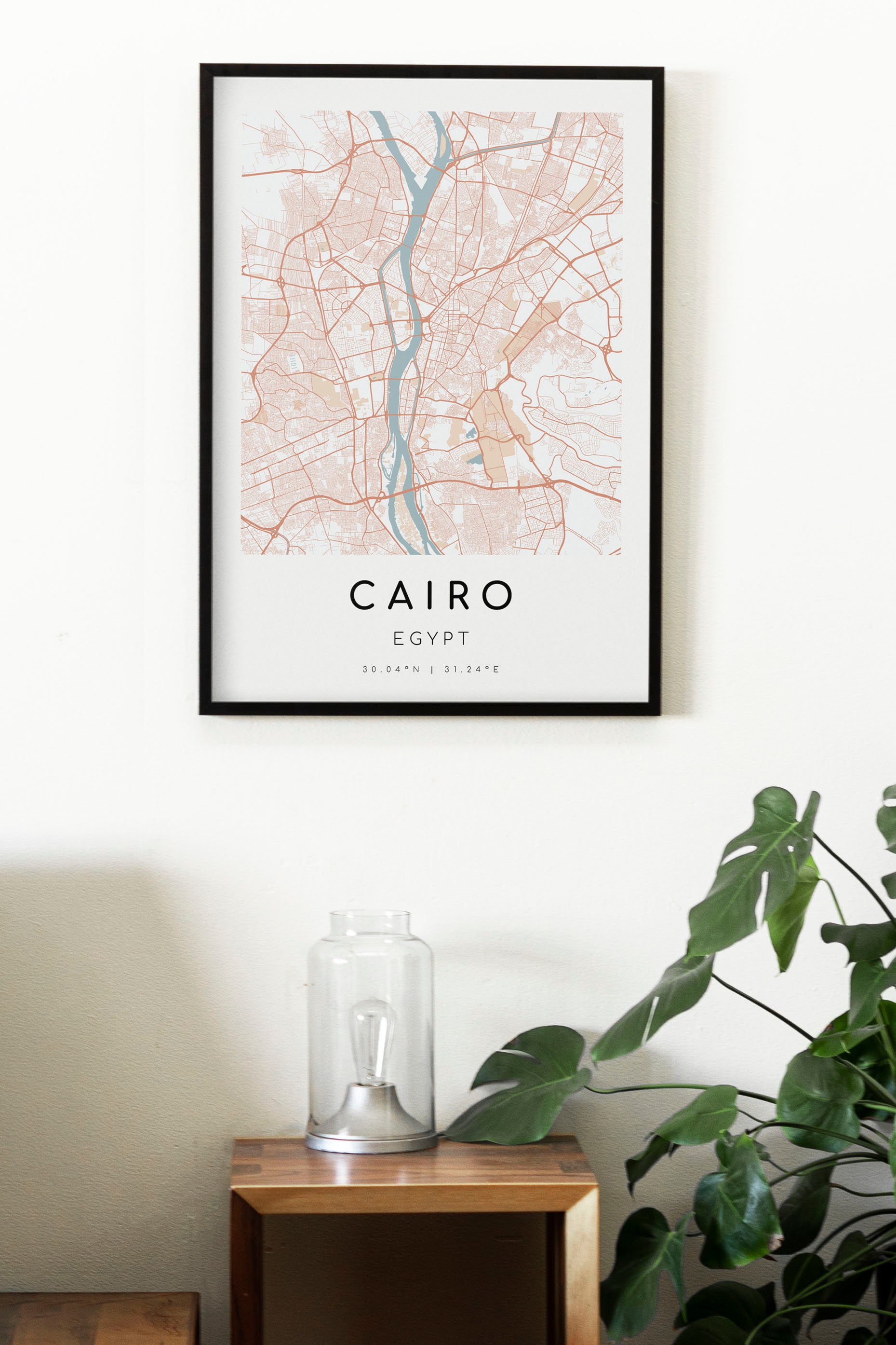 CAIRO Egypt Map Print Map of Cairo Digital Wall Art Cairo City Map ...
