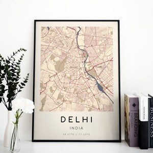 DELHI India Map Print | Map of Delhi | Digital Wall Art | Delhi City ...