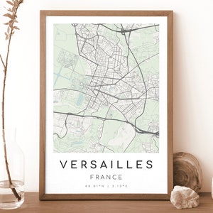 VERSAILLES France Map Print | Map of Versailles | Digital Wall Art ...