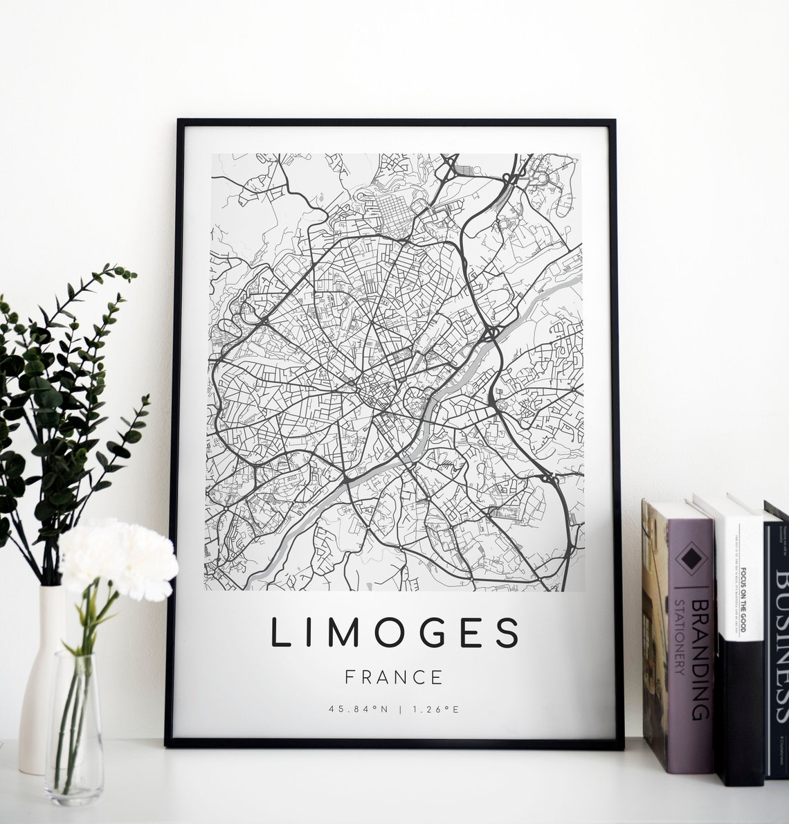 LIMOGES France Map Print Map of Limoges Digital Wall Art - Etsy