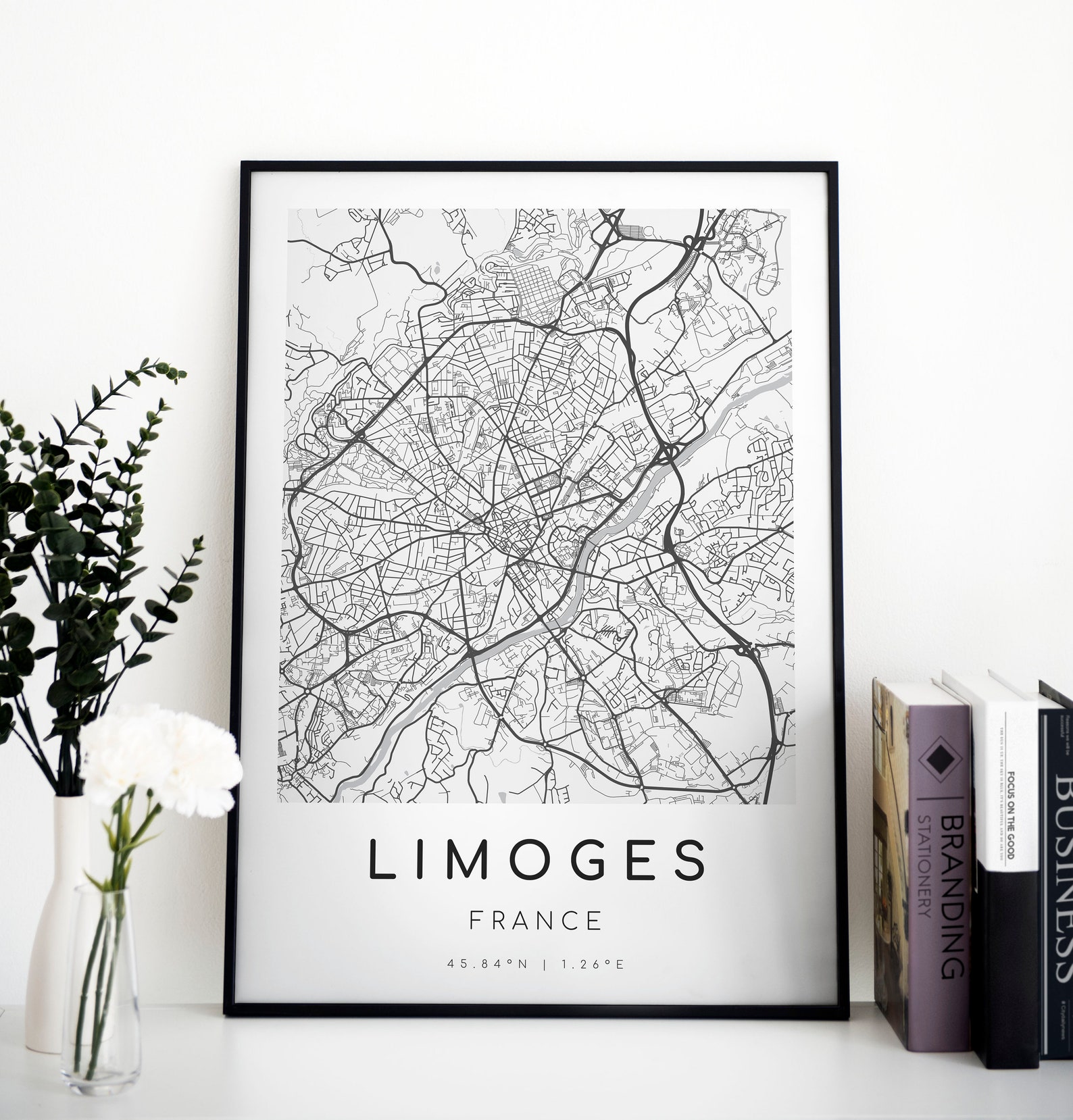 LIMOGES France Map Print Map of Limoges Digital Wall Art - Etsy