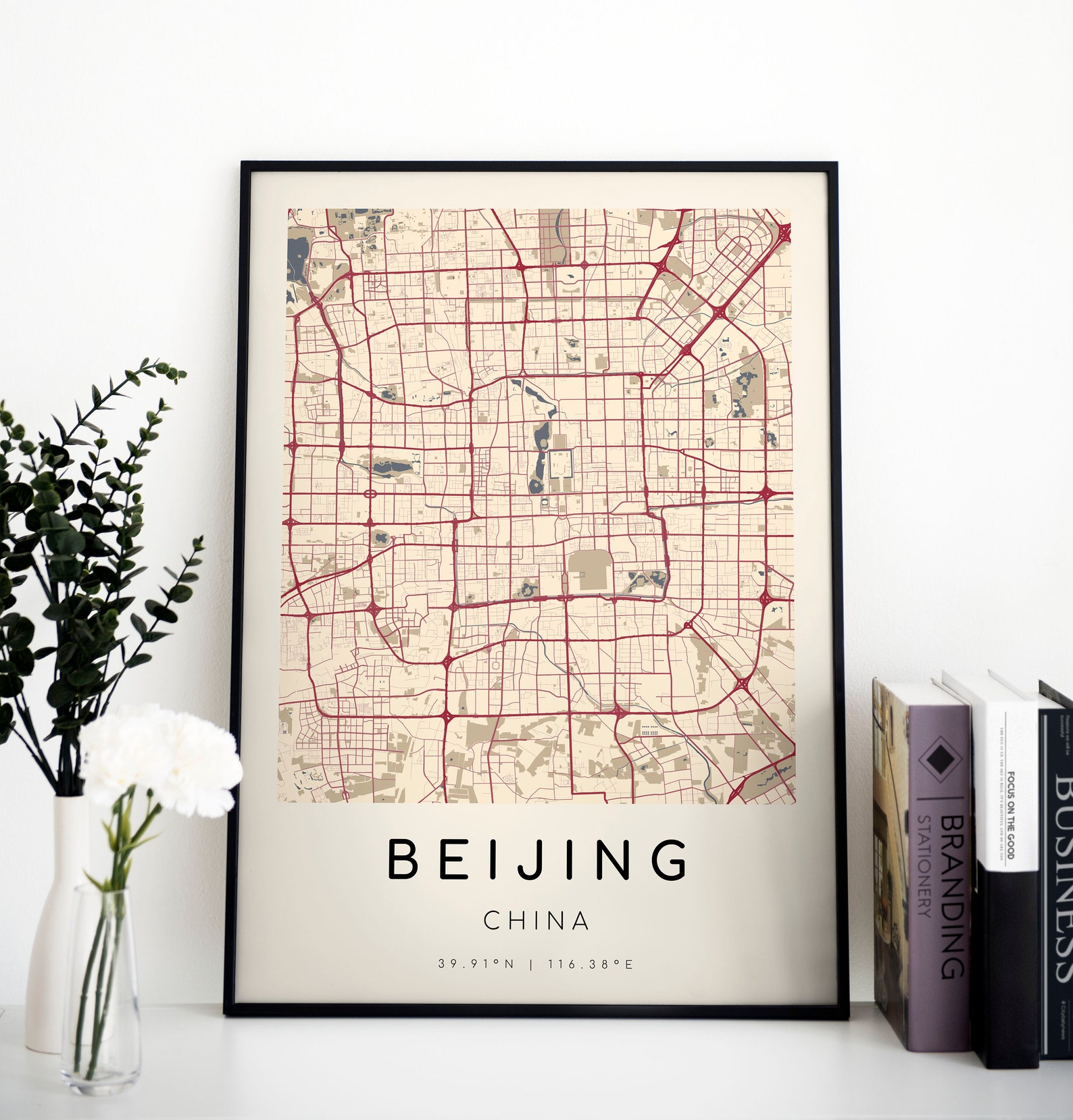 BEIJING China Map Print | Map of Beijing | Digital Wall Art | Beijing ...