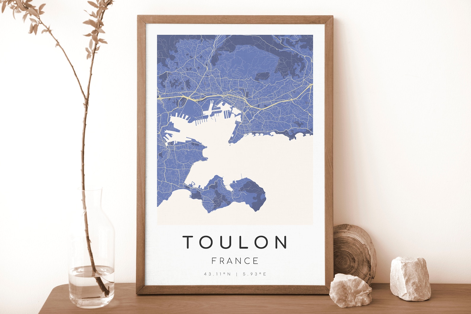 TOULON France Map Print | Map of Toulon | Digital Wall Art | Toulon ...