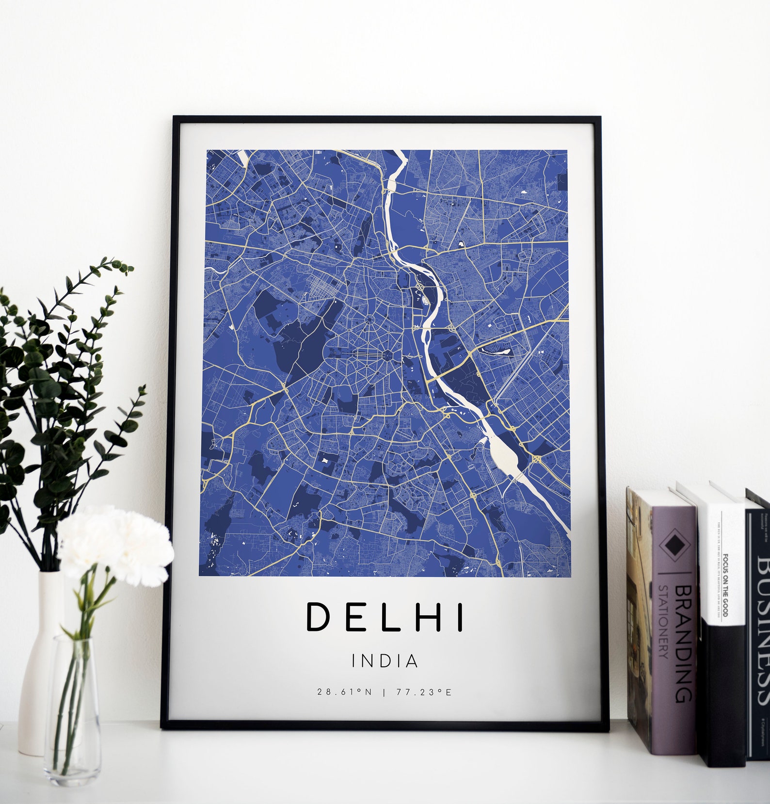 DELHI India Map Print | Map of Delhi | Digital Wall Art | Delhi City ...