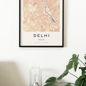 DELHI India Map Print | Map of Delhi | Digital Wall Art | Delhi City ...
