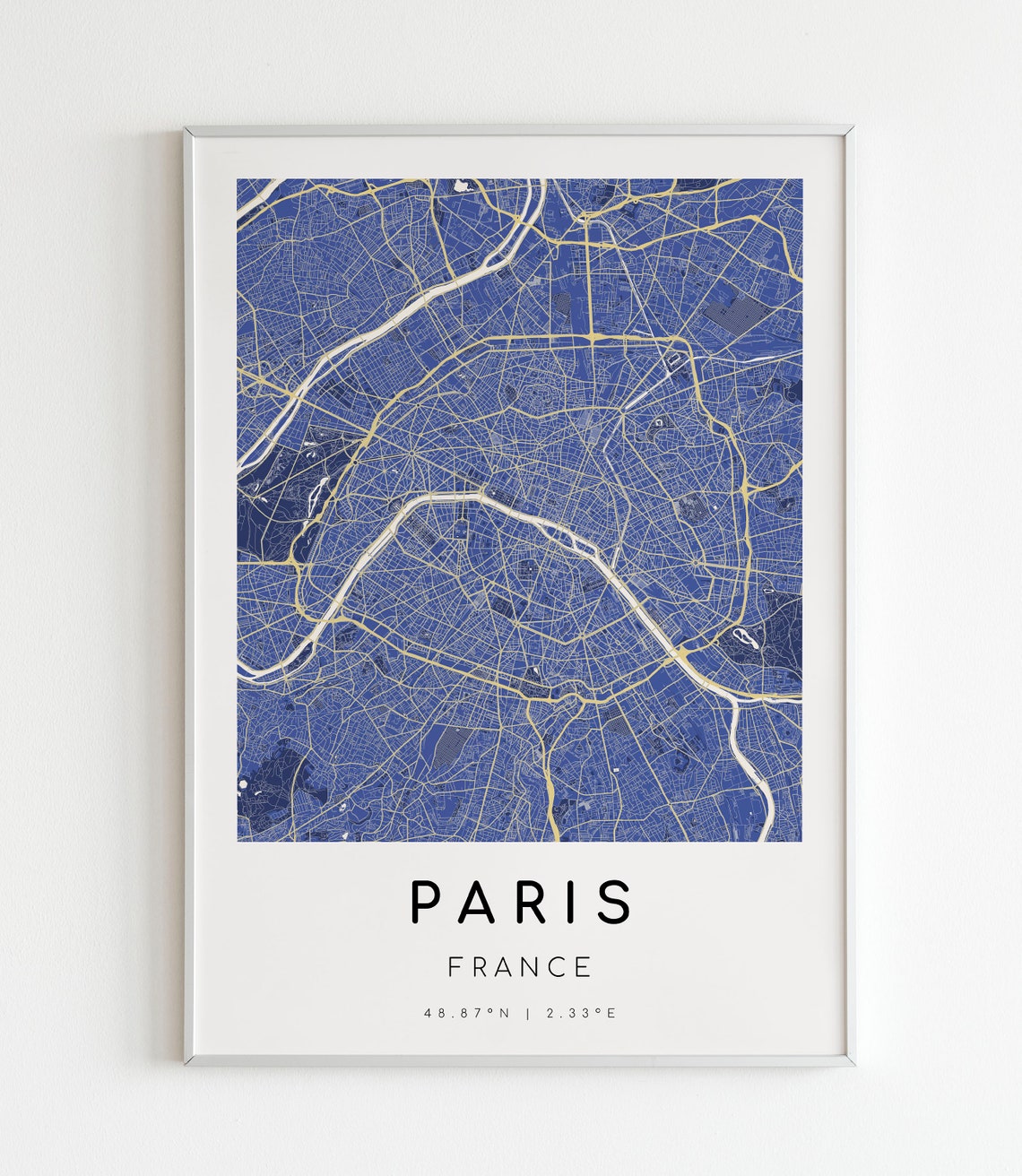PARIS France Map Print Map of Paris Digital Wall Art Paris City Map ...