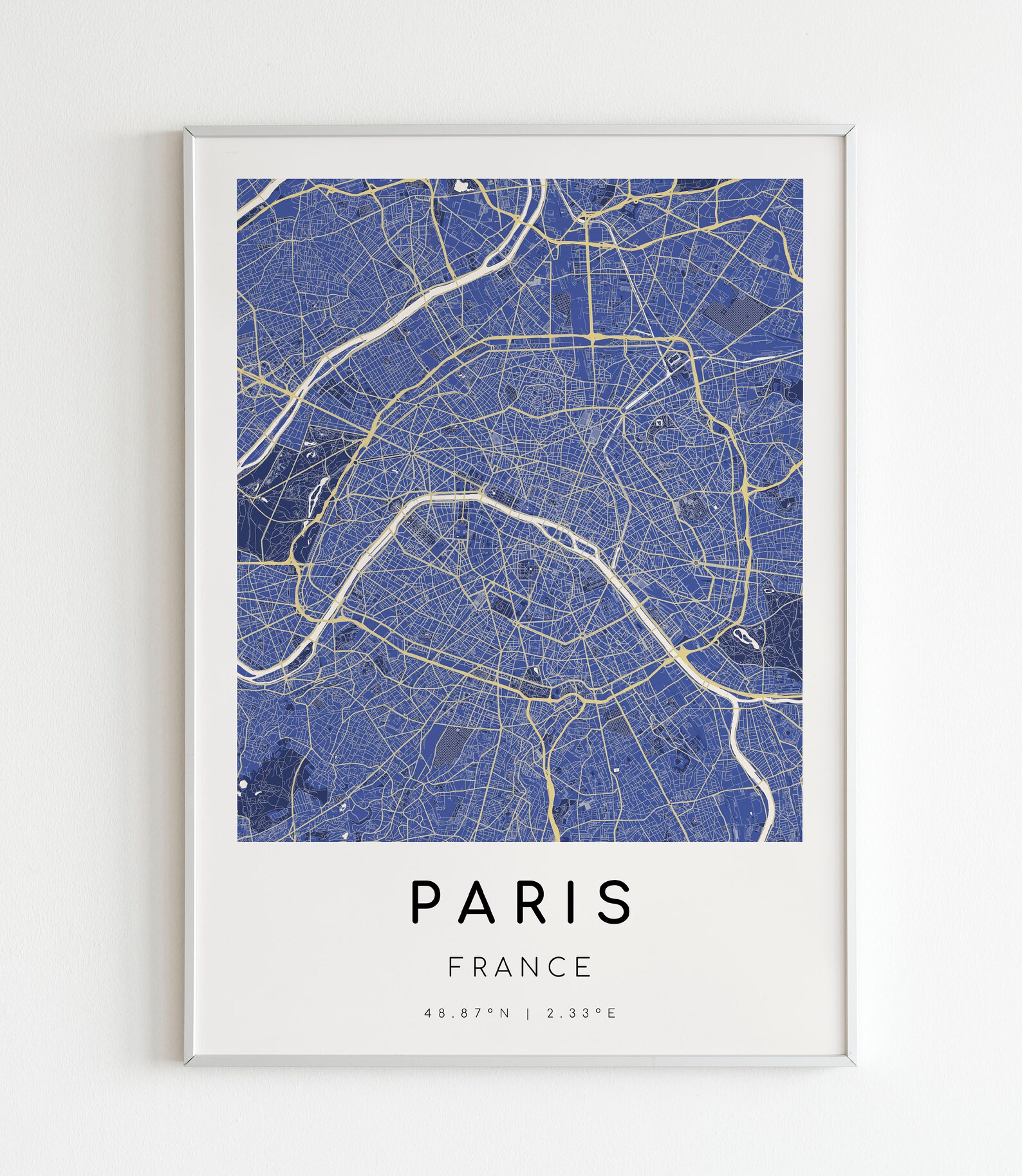 PARIS France Map Print Map of Paris Digital Wall Art Paris City Map ...