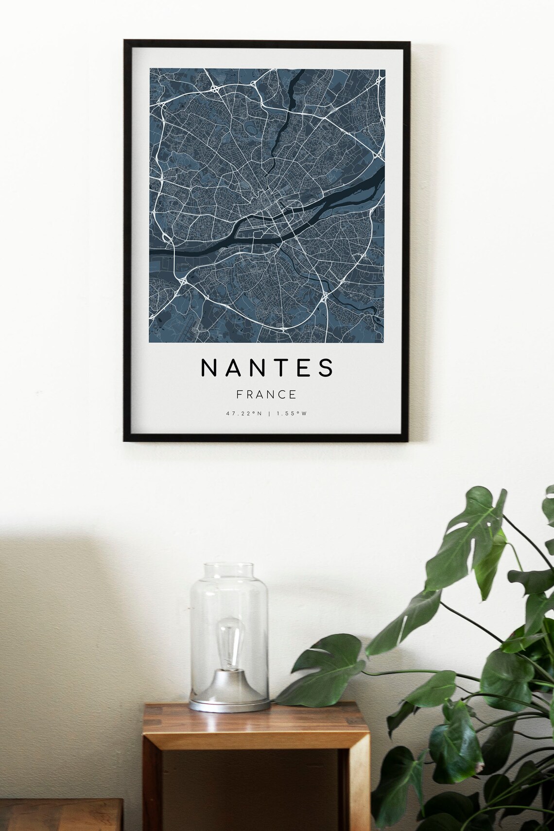 NANTES France Map Print | Map of Nantes | Digital Wall Art | Nantes ...