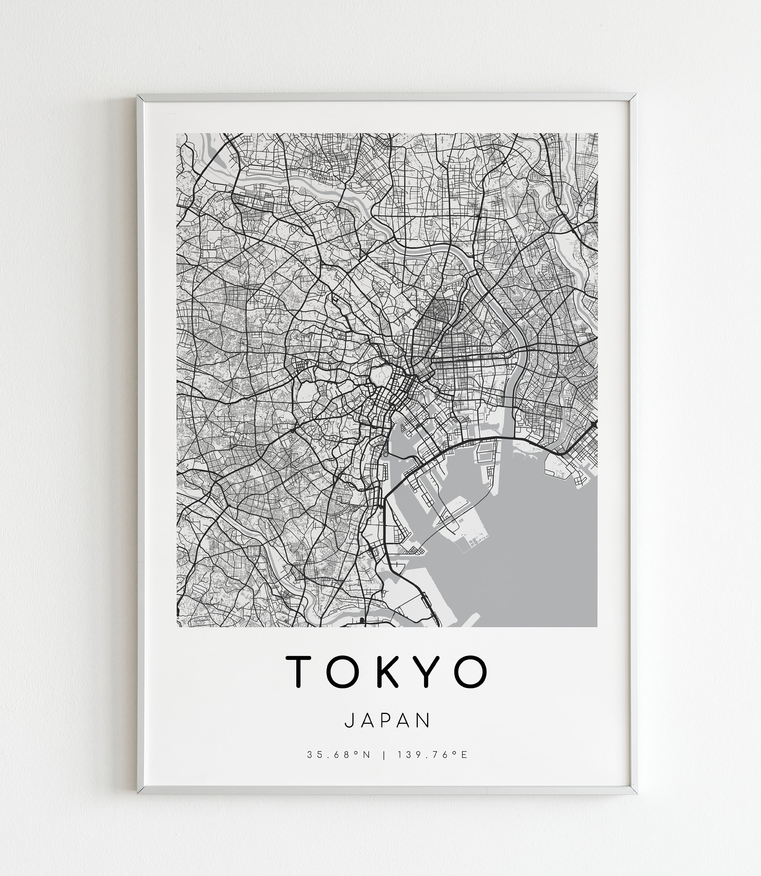 TOKYO Japan Map Print Map of Tokyo Digital Wall Art Tokyo City Map ...