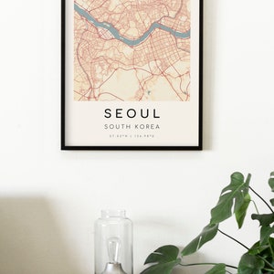 SEOUL South Korea Map Print | Map of Seoul | Digital Wall Art | Seoul ...