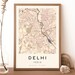 DELHI India Map Print Map of Delhi Digital Wall Art Delhi City Map ...