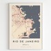 RIO DE JANEIRO Brazil Map Print Map of Rio De Janeiro Rio De Janeiro ...