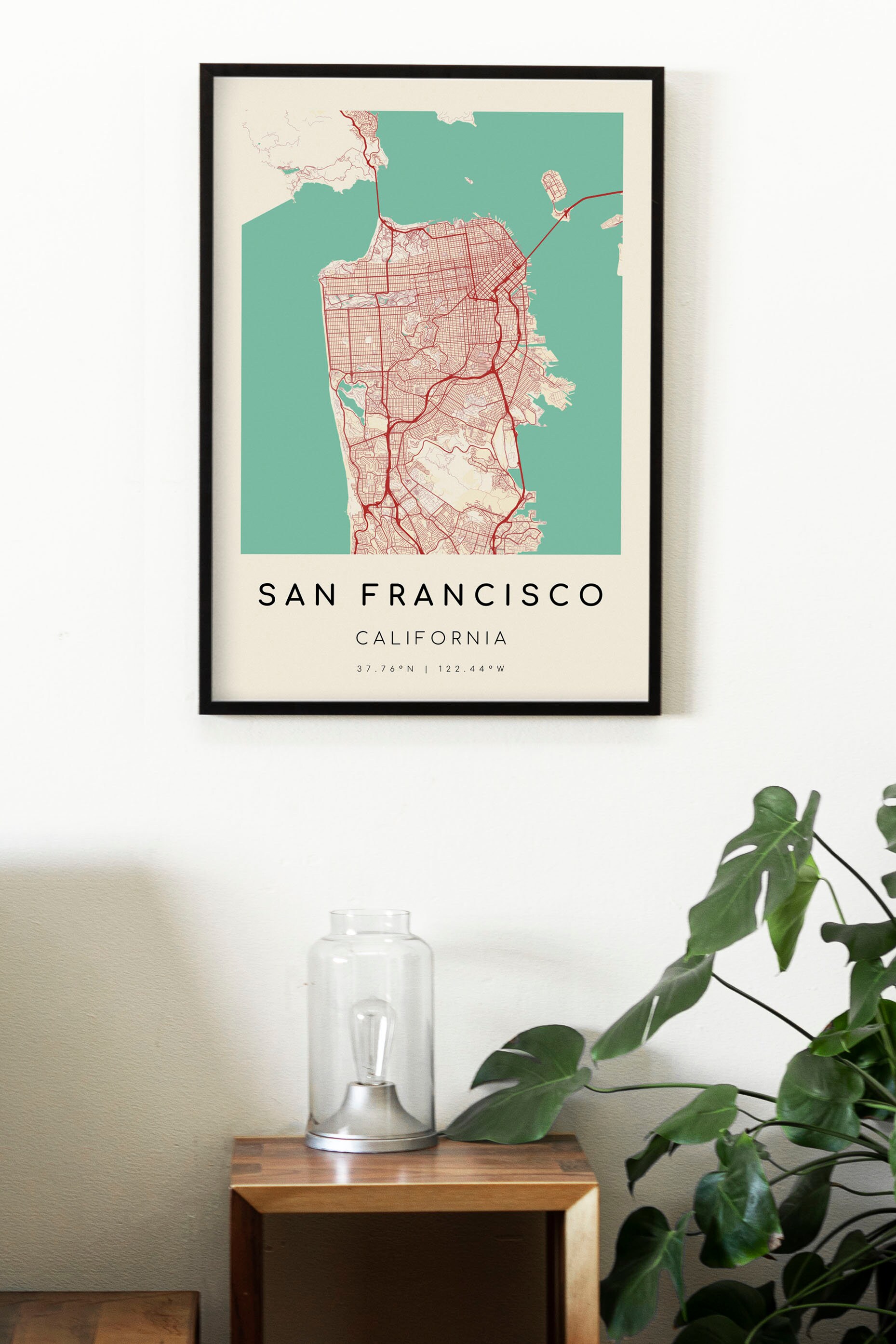San Francisco California Map Print | Map of San Francisco | Digital ...