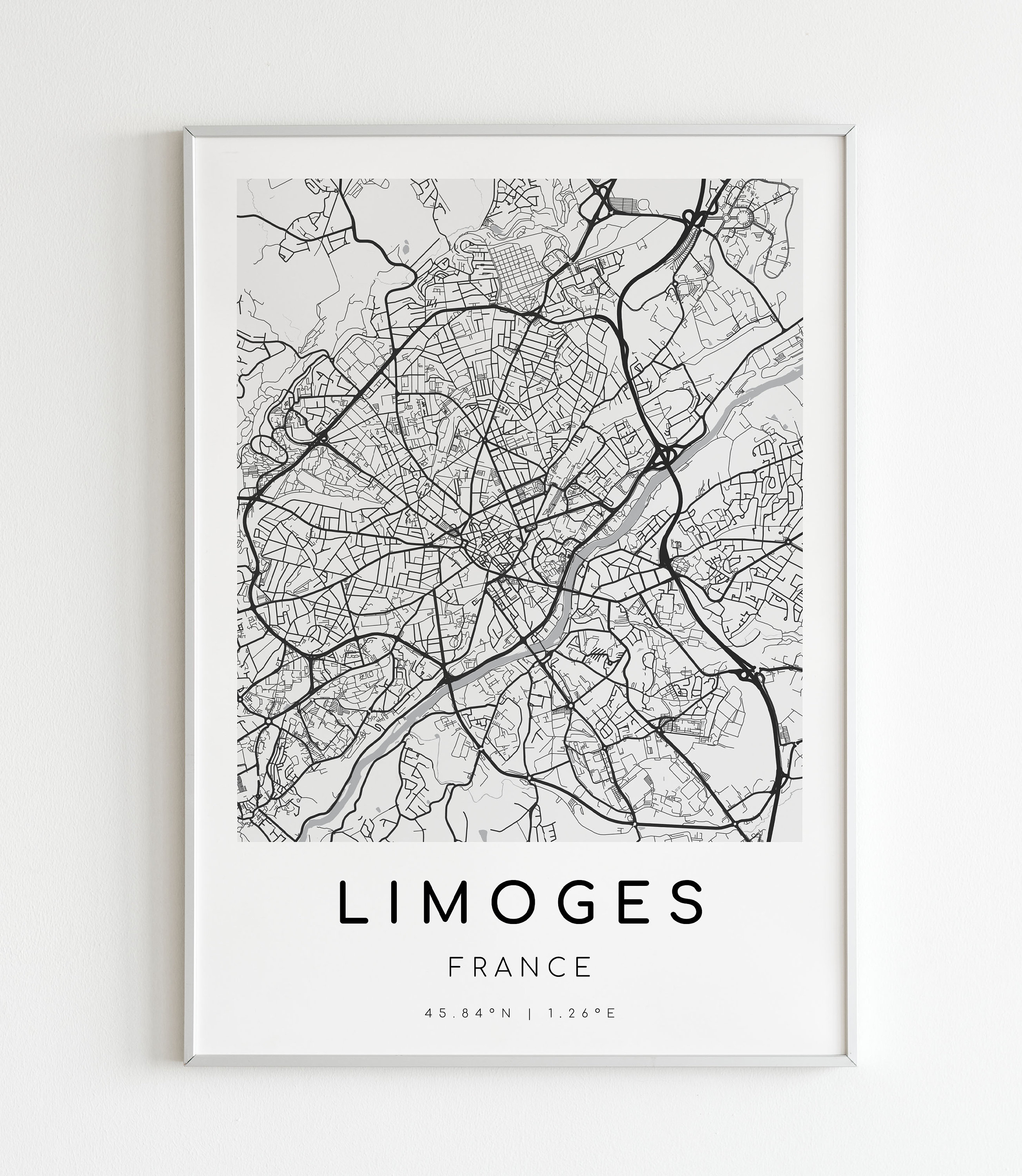 LIMOGES France Map Print Map of Limoges Digital Wall Art - Etsy