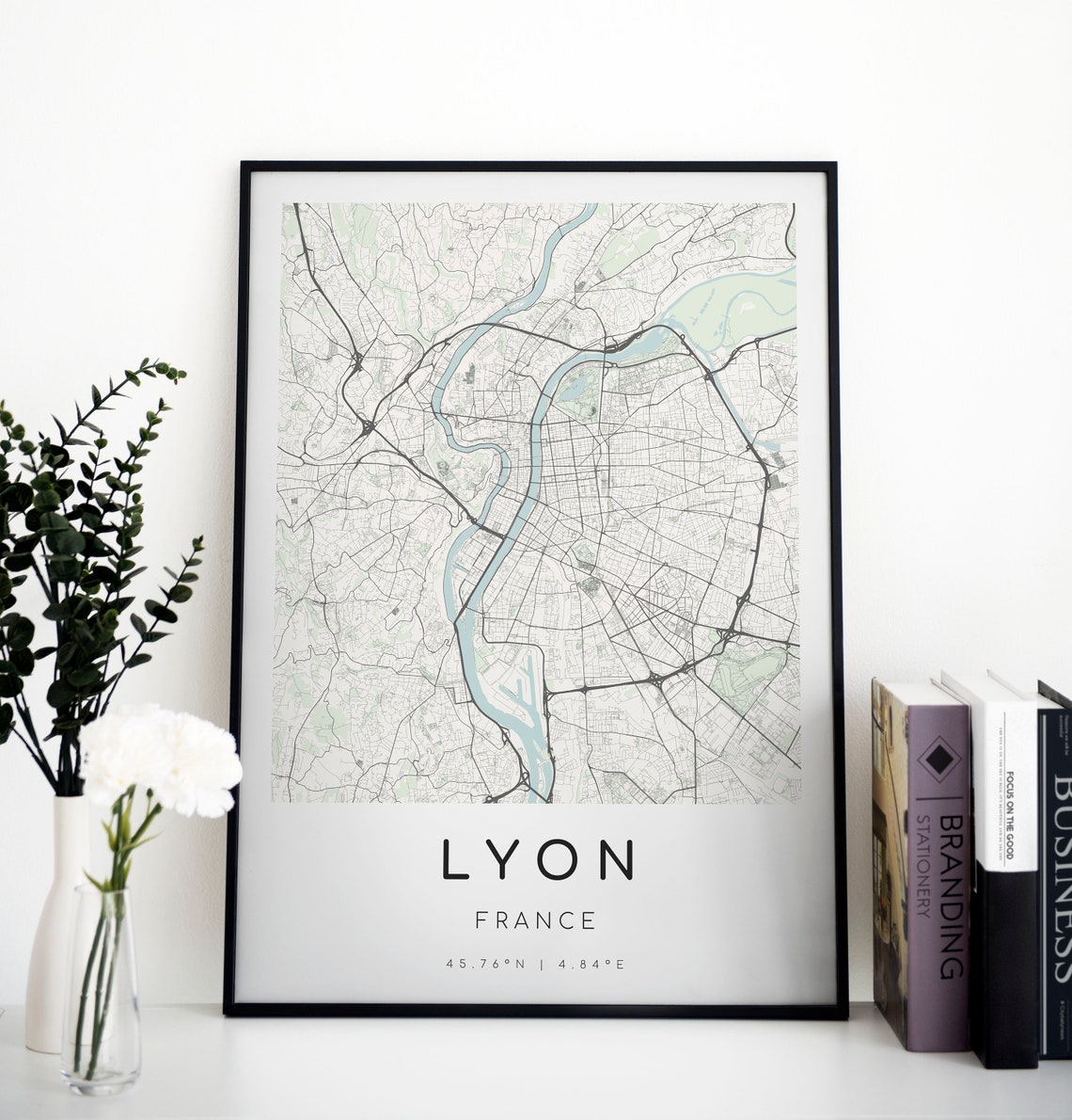LYON France Map Print Map of Lyon Digital Wall Art Lyon City Map Poster ...