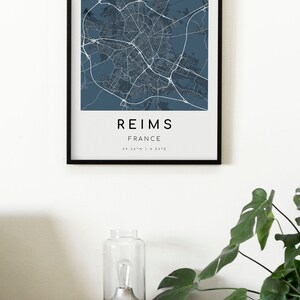 REIMS France Map Print Map of Reims Digital Wall Art Reims City Map ...