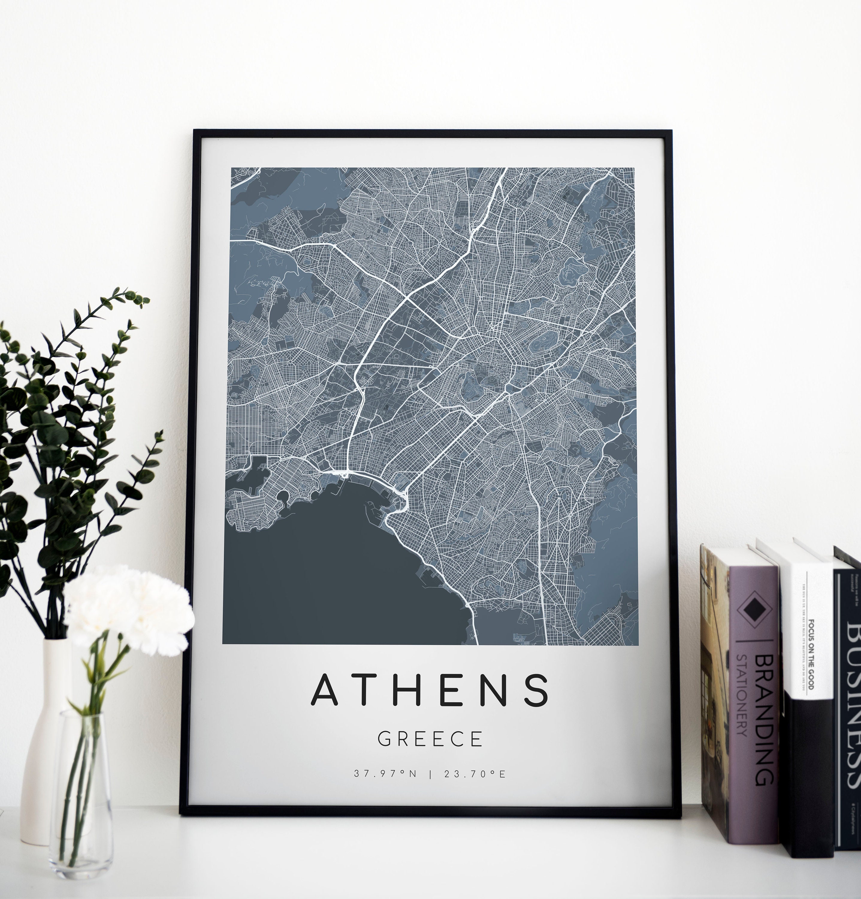 ATHENS Greece Map Print Map of Athens Digital Wall Art Athens City Map ...