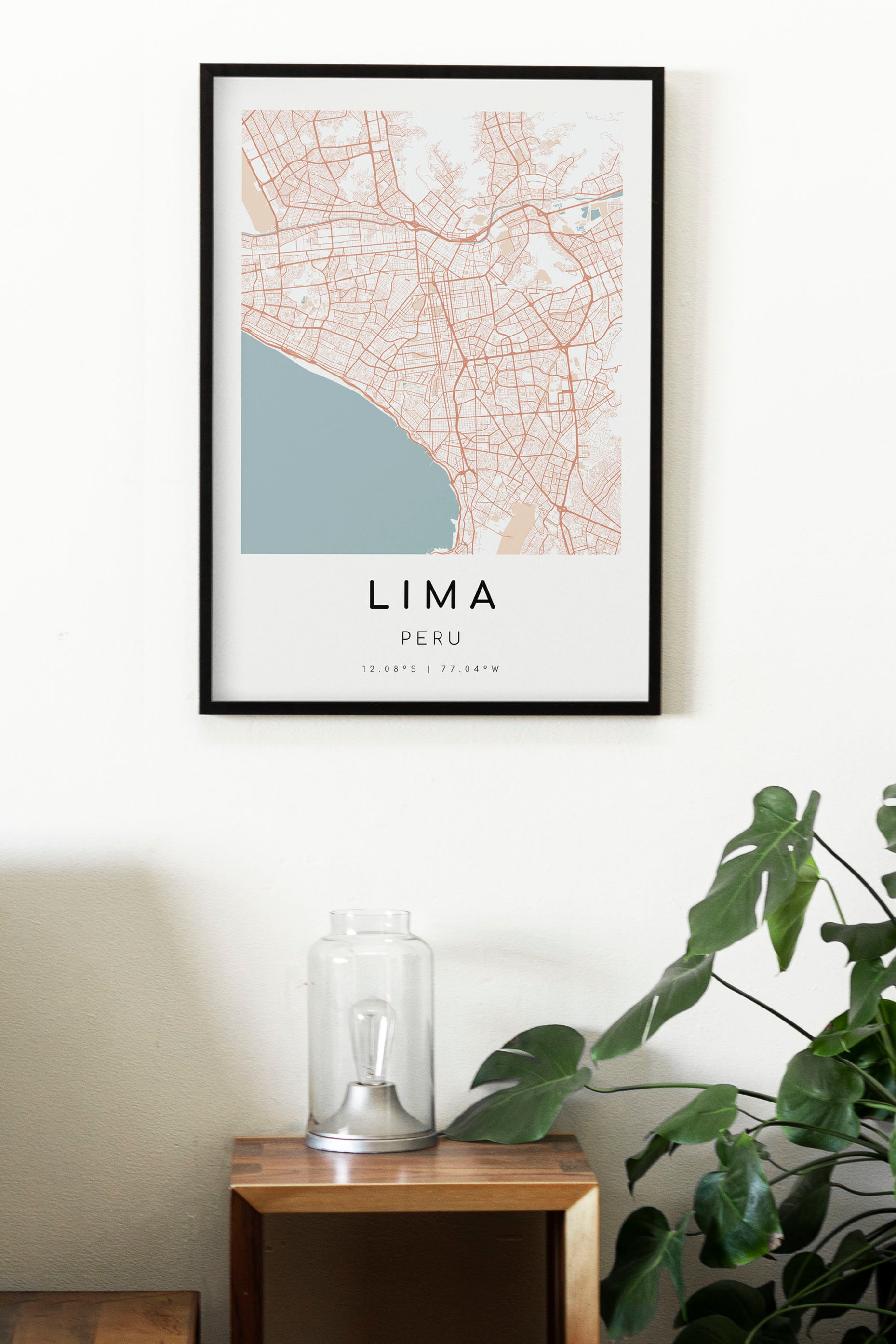 LIMA Peru Map Print Map of Lima Digital Wall Art Lima City Map Poster ...