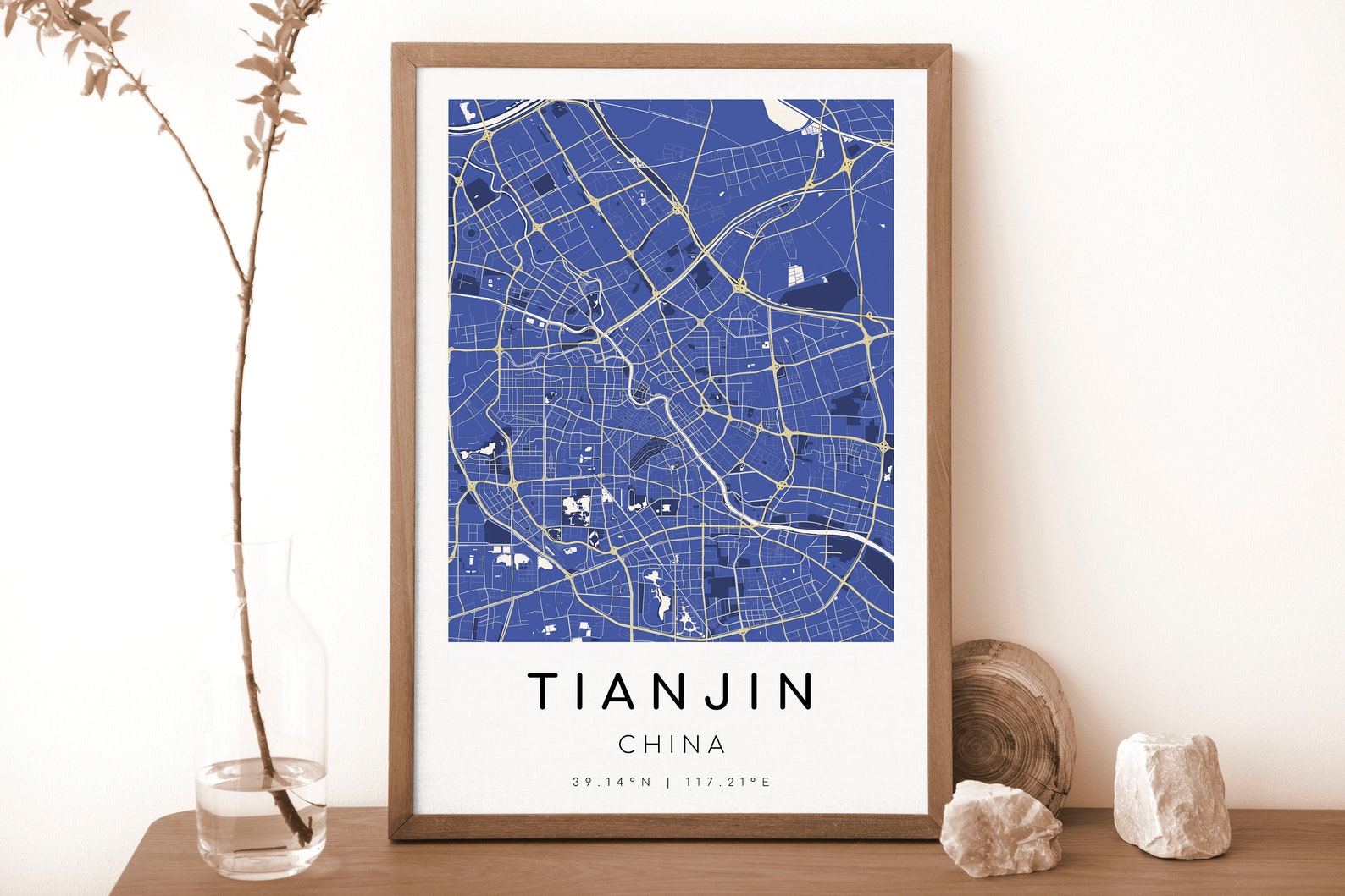 TIANJIN China Map Print | Map of Tianjin | Digital Wall Art | Tianjin ...