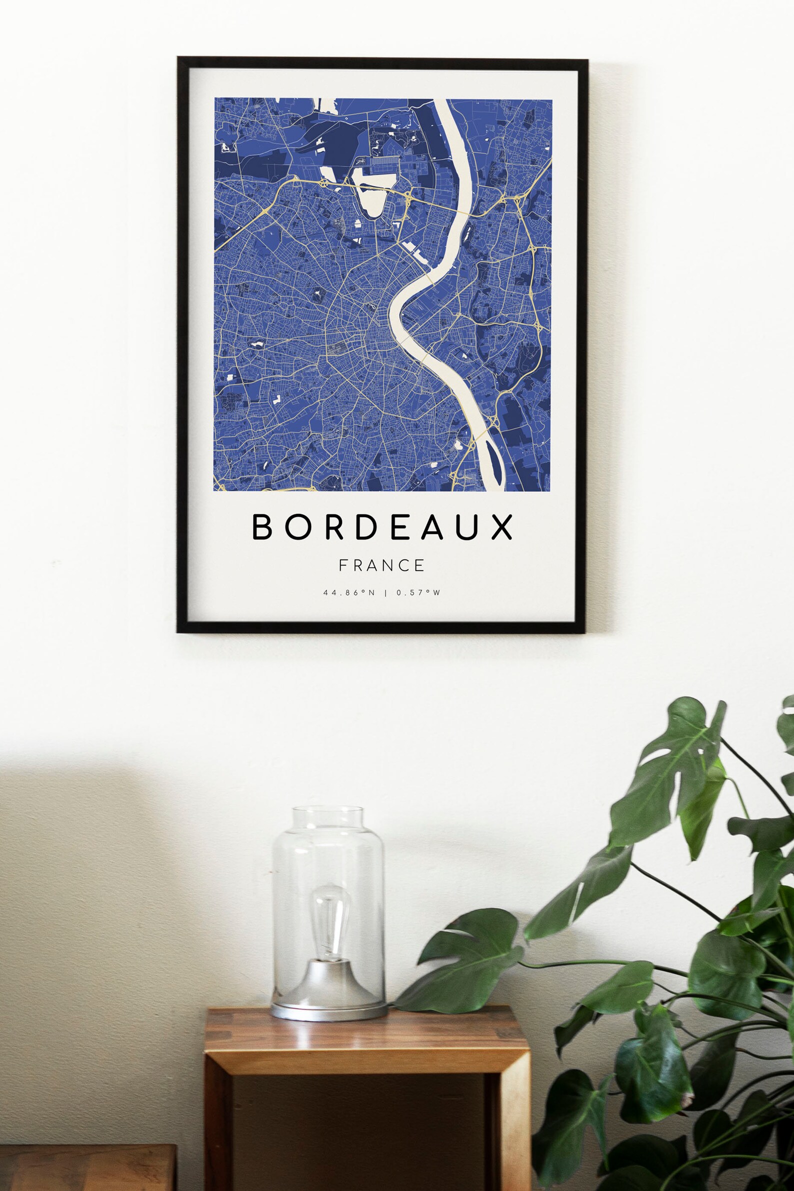 BORDEAUX France Map Print | Map of Bordeaux | Digital Wall Art ...