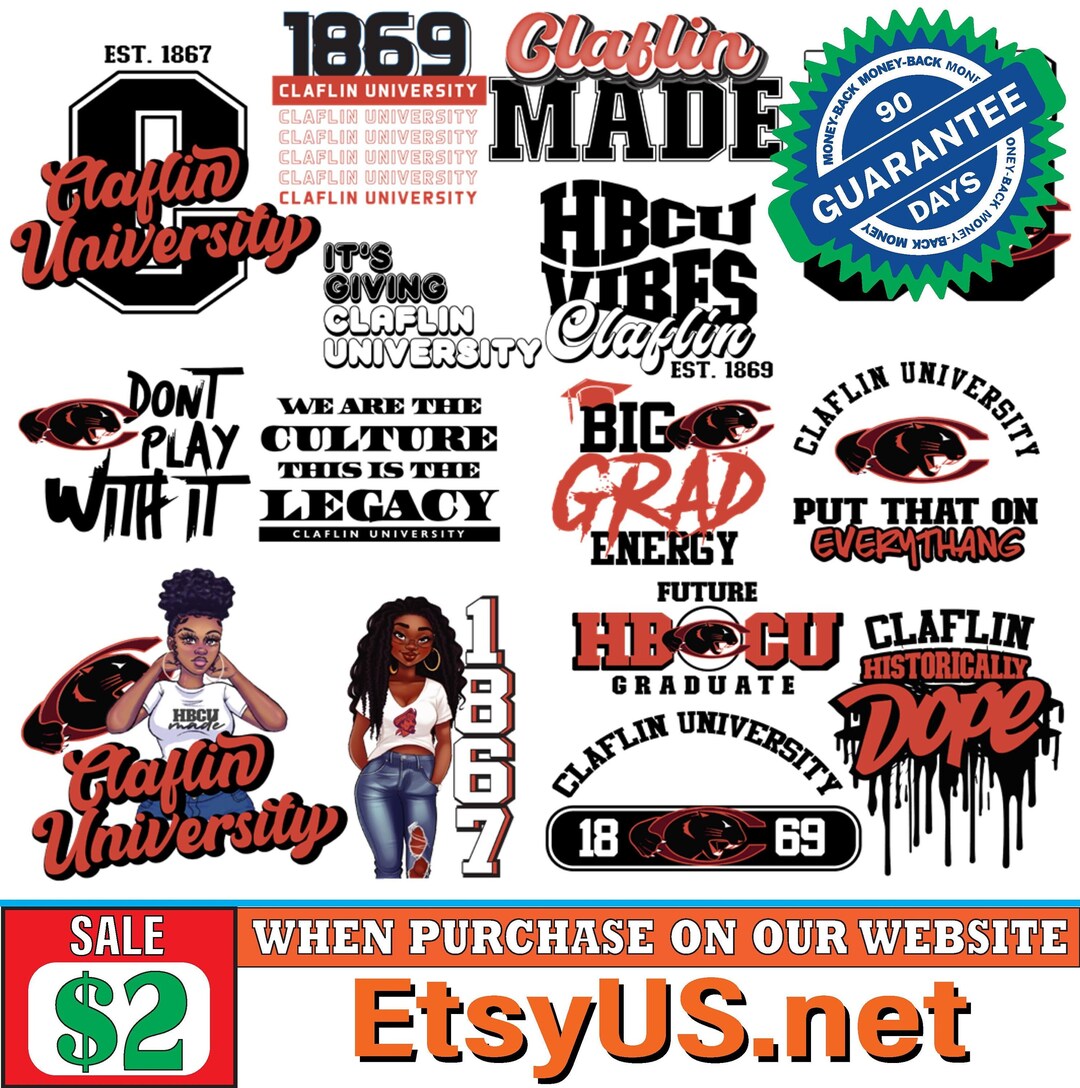 School Spirit With Claflin University and Hbcu Collection - Etsy