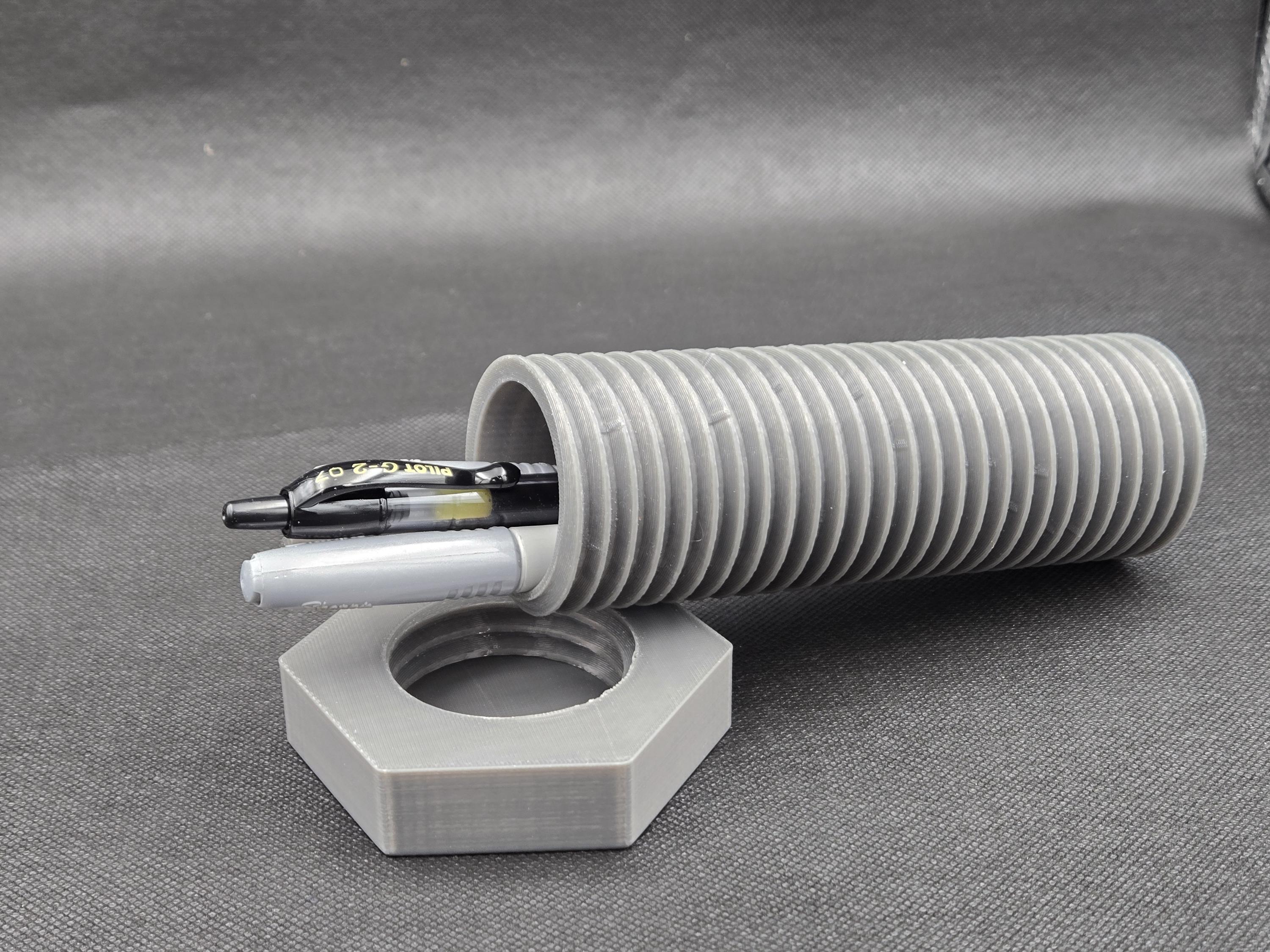 Novelty 3D Printed Plastic Bolt and Nut Storage Tube Container Holds ...
