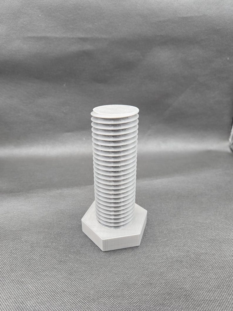 Novelty 3D Printed Plastic Bolt and Nut Storage Tube Container Holds ...