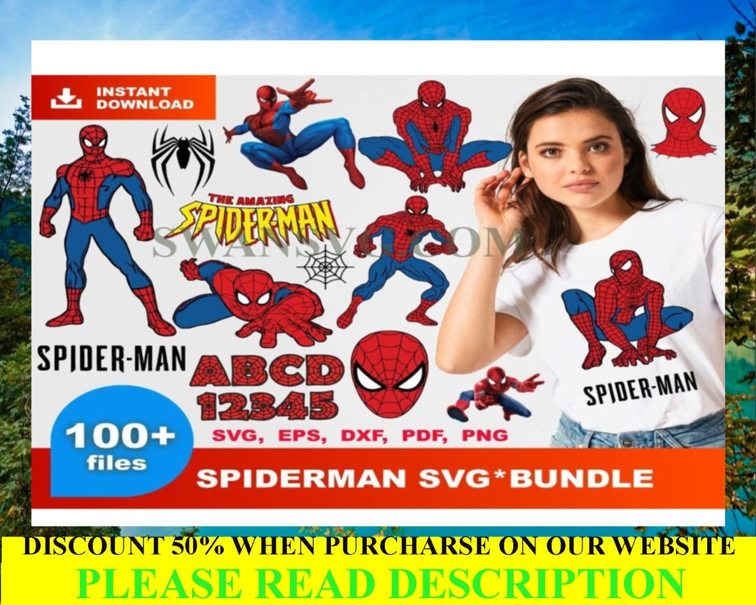 100 Spider-Man Bundle-Svg Spider-Man-Svg Held-Svg - Etsy.de