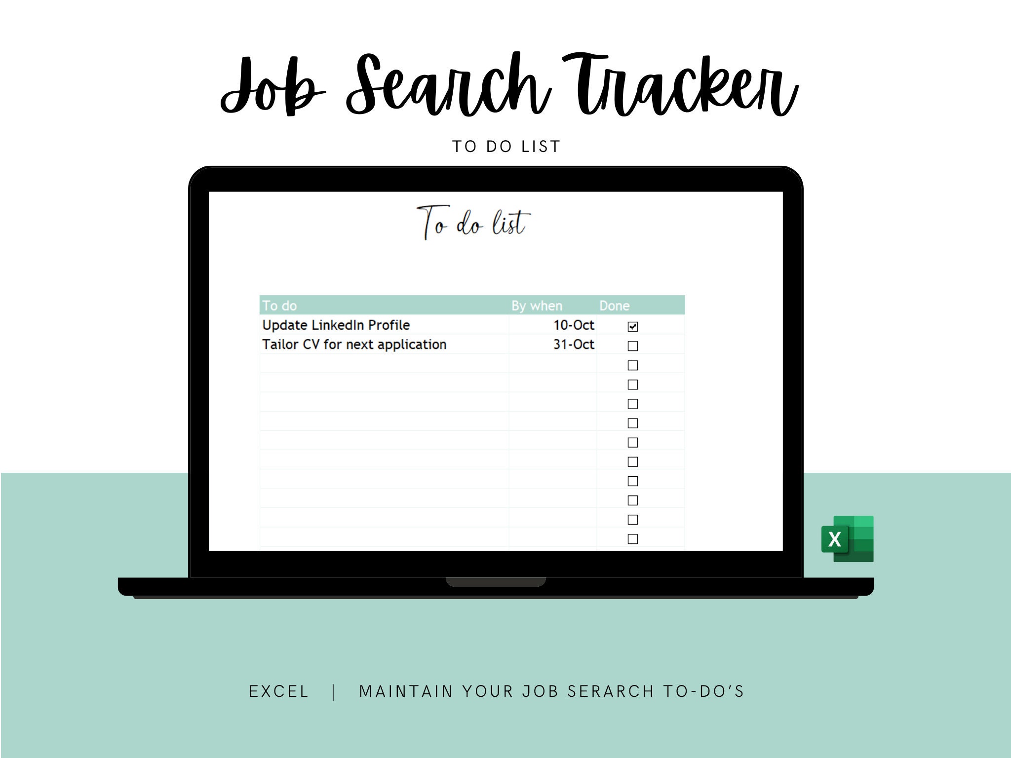Excel Job Search Tracker | Job Application and Network Tracking ...