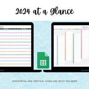 2025 Google Sheets Planning Bundle | 2025 Year at a Glance + Monthly ...