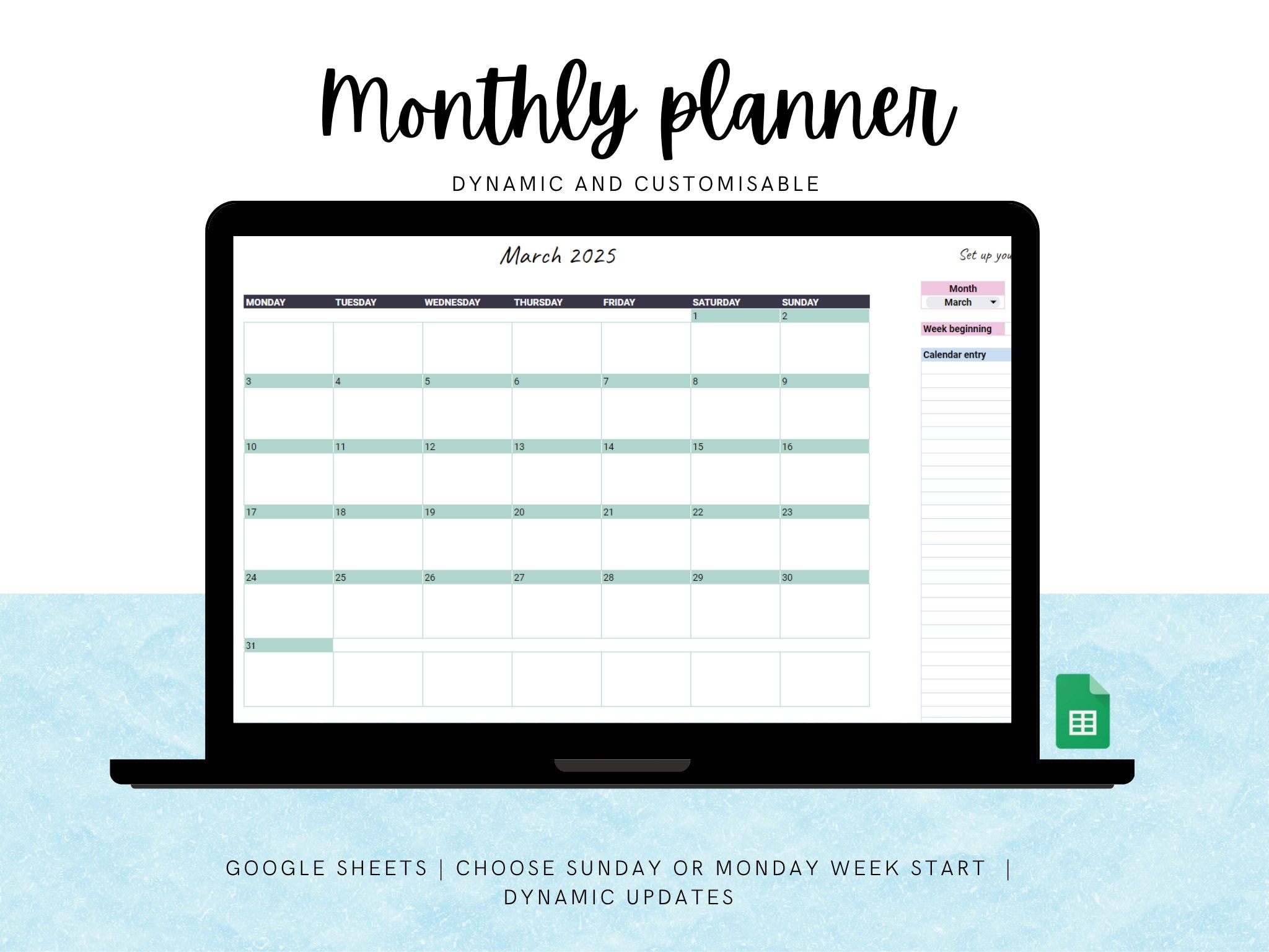 2025 Google Sheets Planning Bundle | 2025 Year at a Glance + Monthly ...