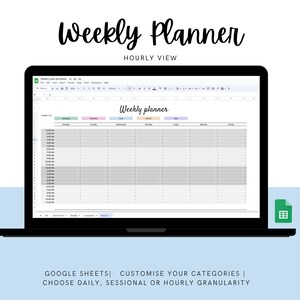 Simple Google Sheets Weekly Planner | Template to Plan Your Week - Etsy
