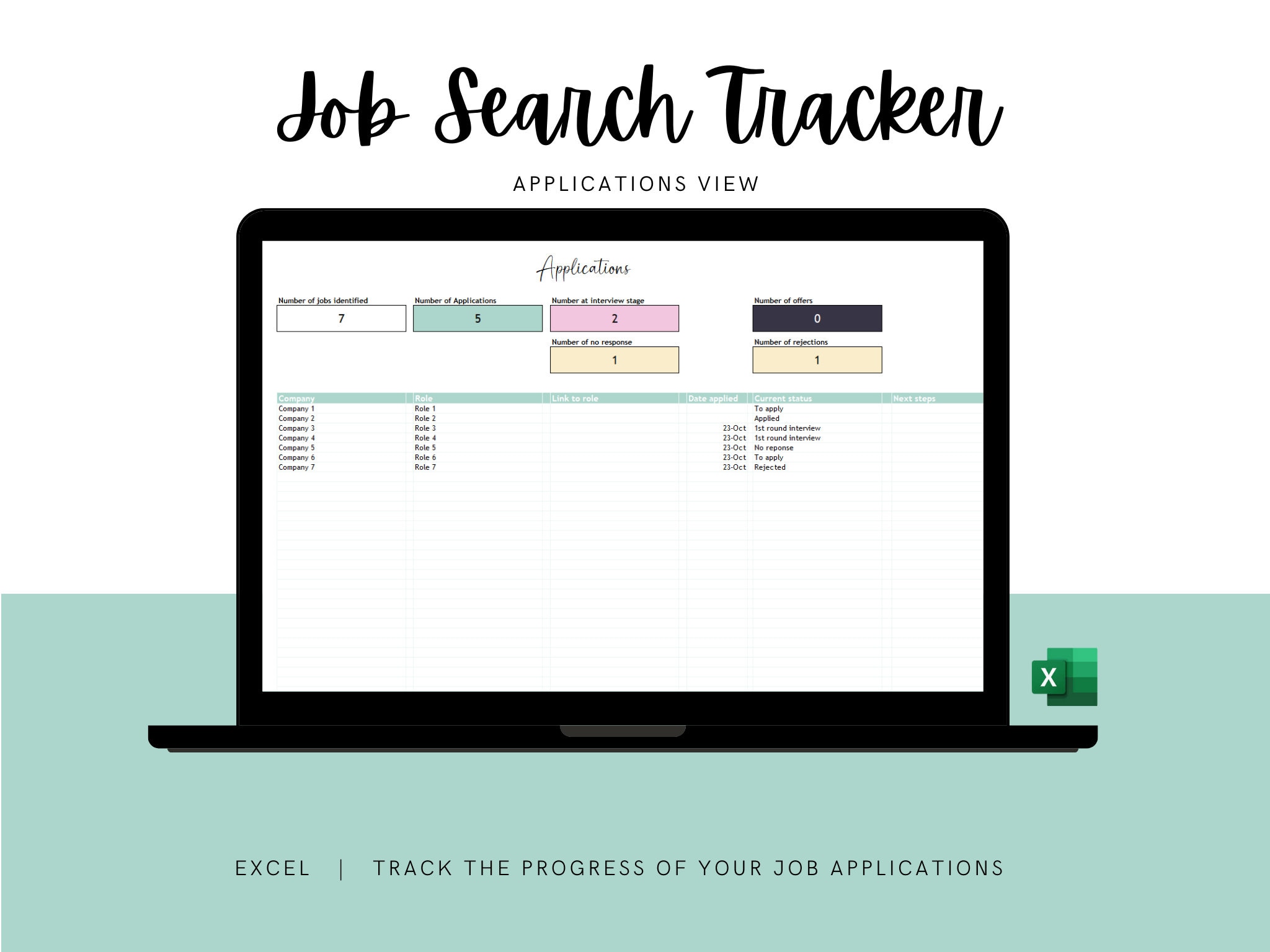 Excel Job Search Tracker Job Application and Network Tracking ...
