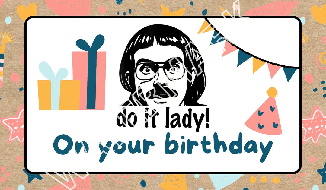 Do It Lady Birthday Banner Template: Chit Canva Design (60x35" Digital ...