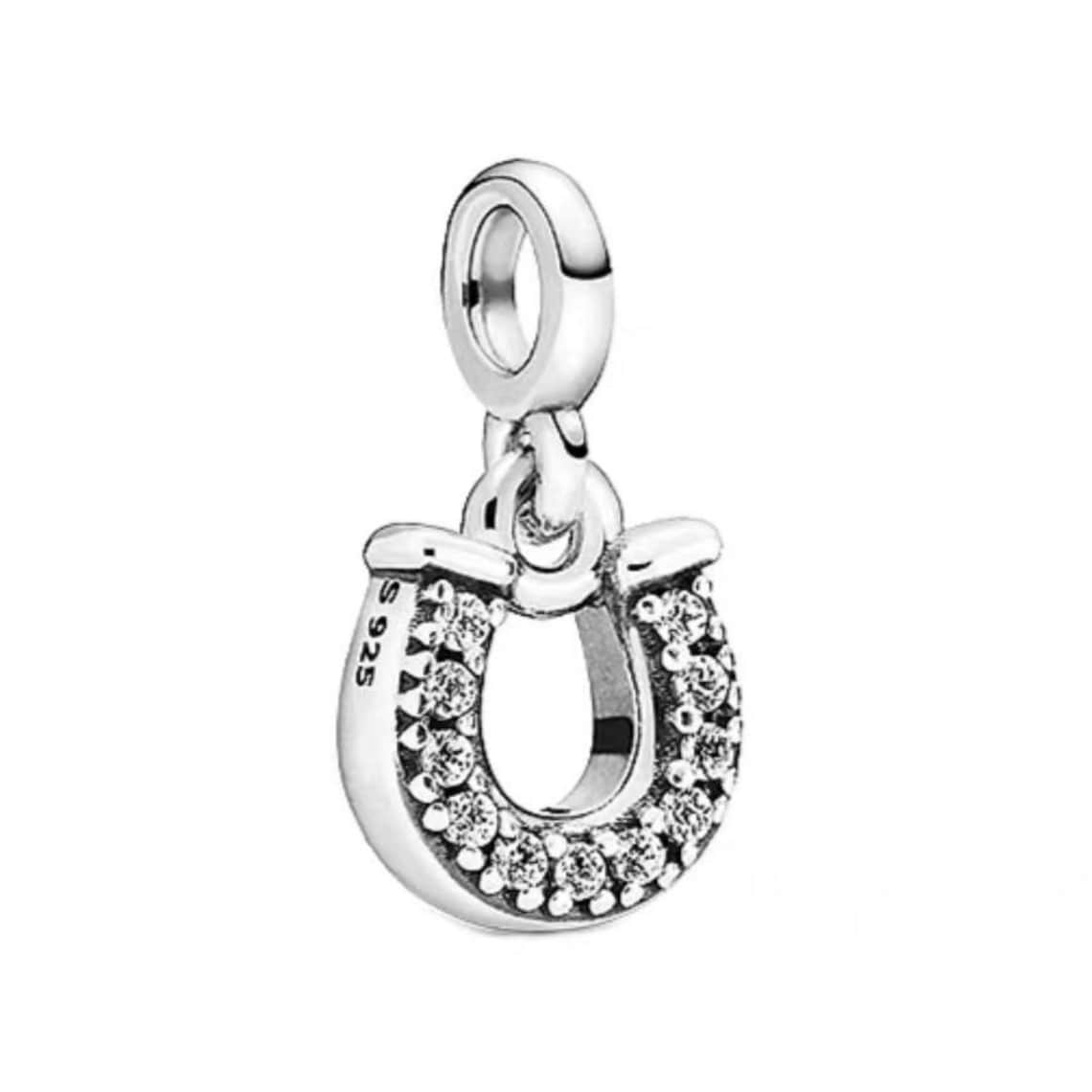 Authentic Pandora Sterling Silver Charm Diamond Set Horseshoe - Etsy