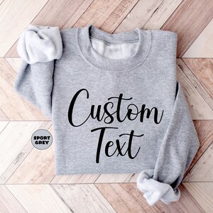 Custom Text Hoodie, Custom Add Your Own Text Sweatshirt, Personalized ...
