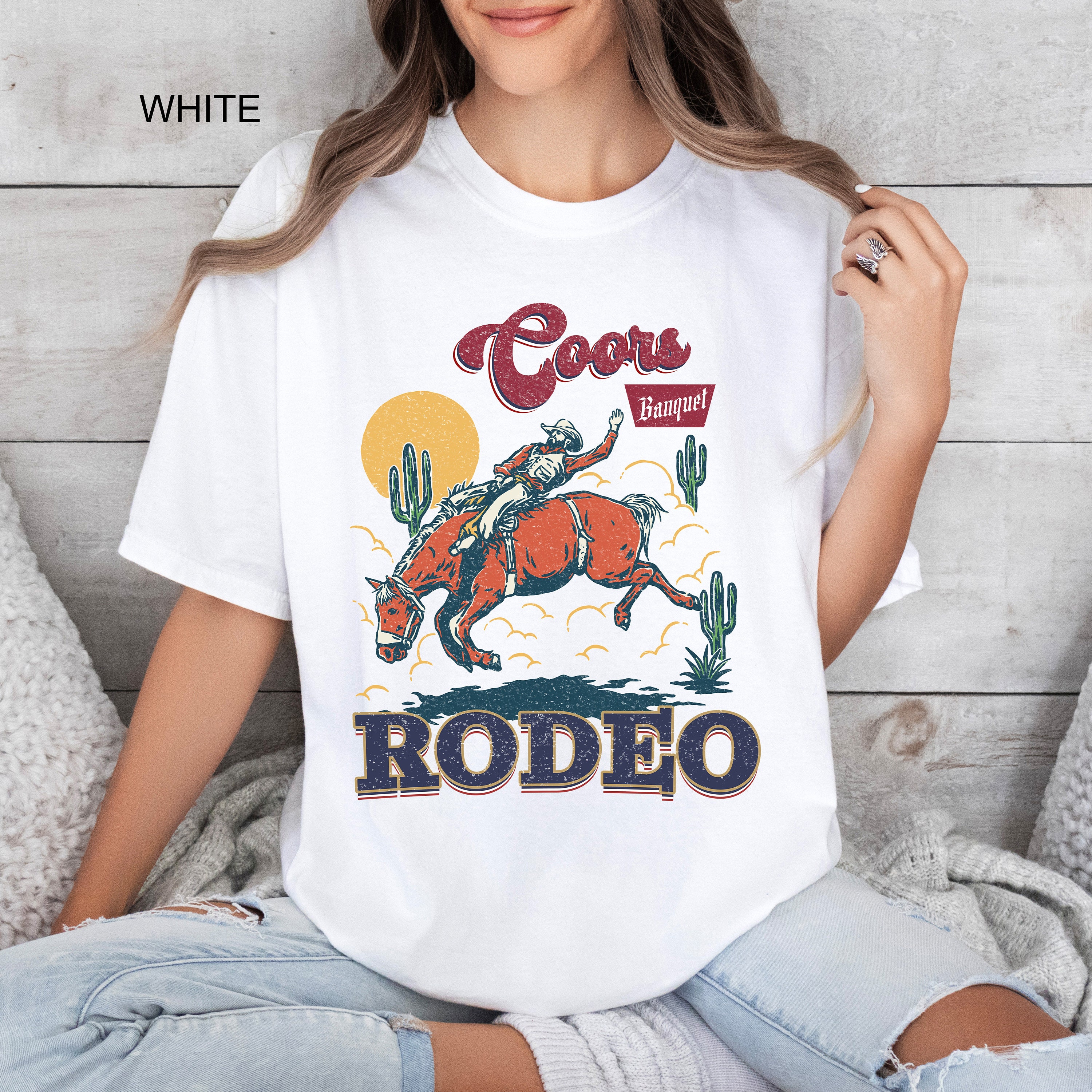 Coors Rodeo Comfort Colors® Shirt, Western 90s Cowboy T-shirt, Retro ...