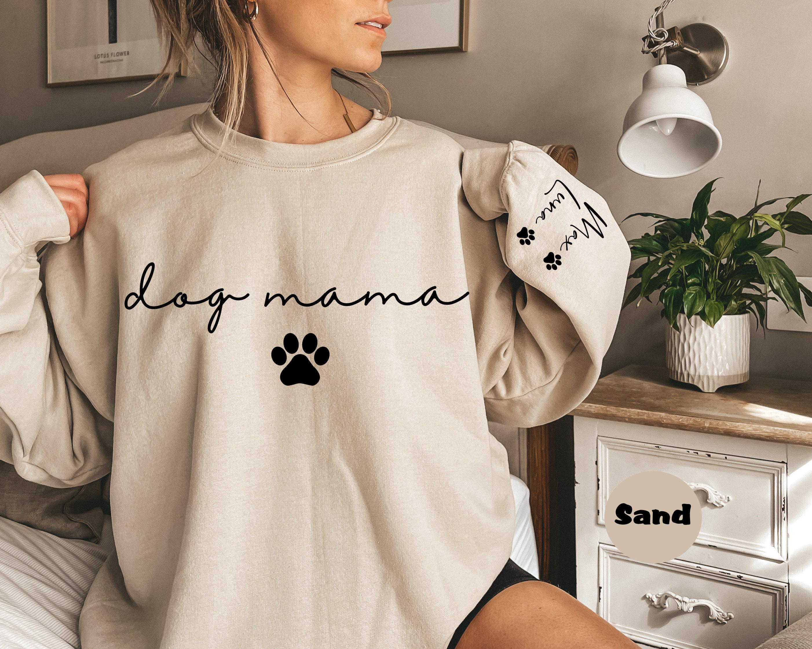 Custom Dog Mama Sweatshirt, Personalized Dog Mom Hoodie, Dog Owner ...