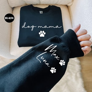 Custom Dog Mama Sweatshirt, Personalized Dog Mom Hoodie, Dog Owner ...