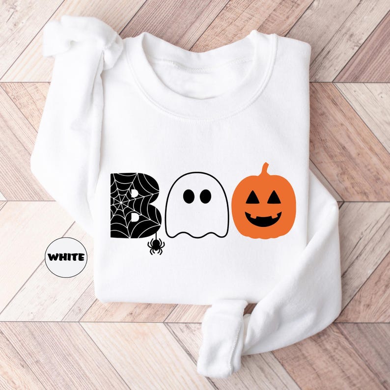 Halloween Boo Sweatshirt, Halloween Ghost Hoodie, Pumpkin Halloween ...