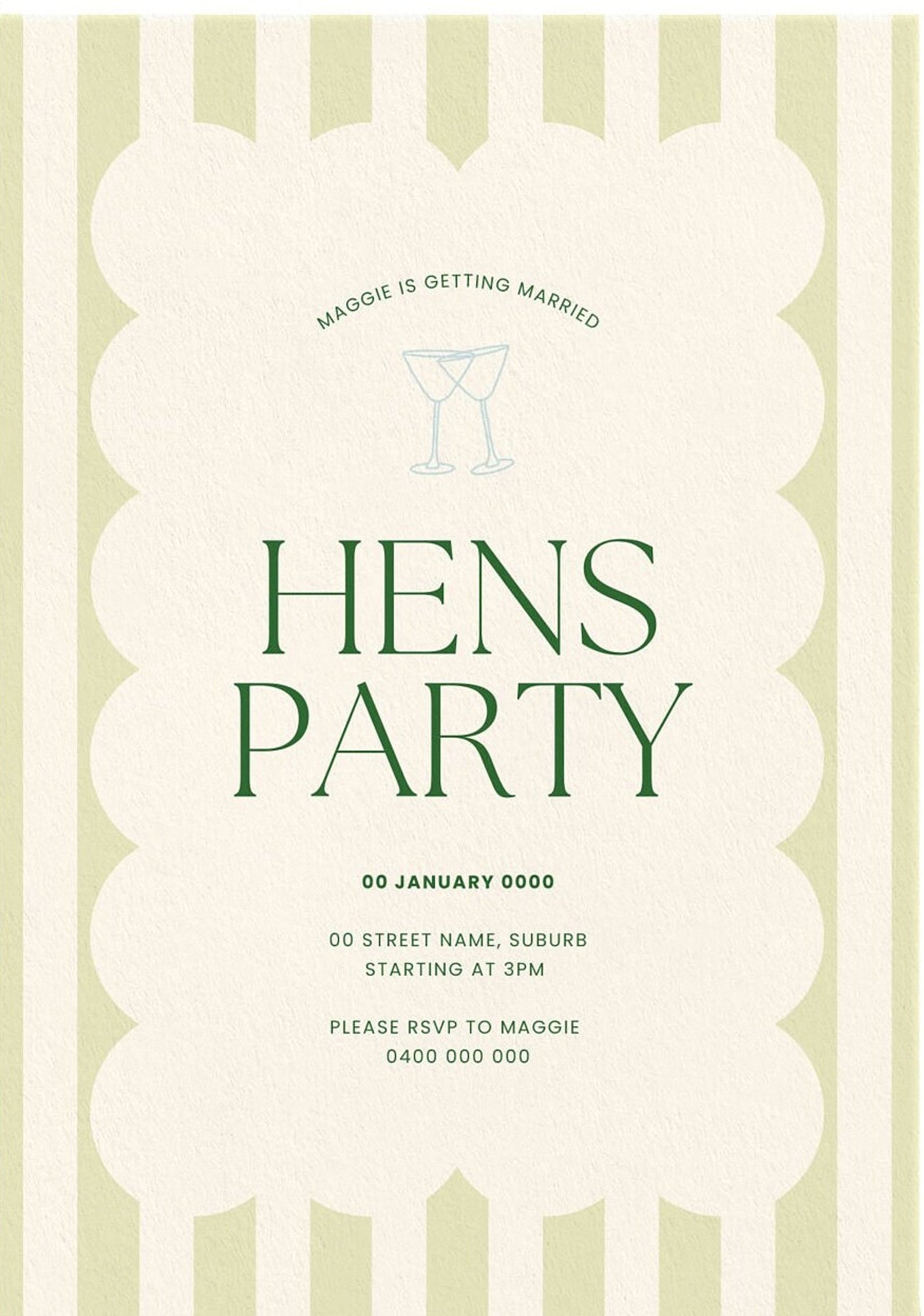 Country Club Inspired Bachelorette Luncheon Invitation, Placemat ...