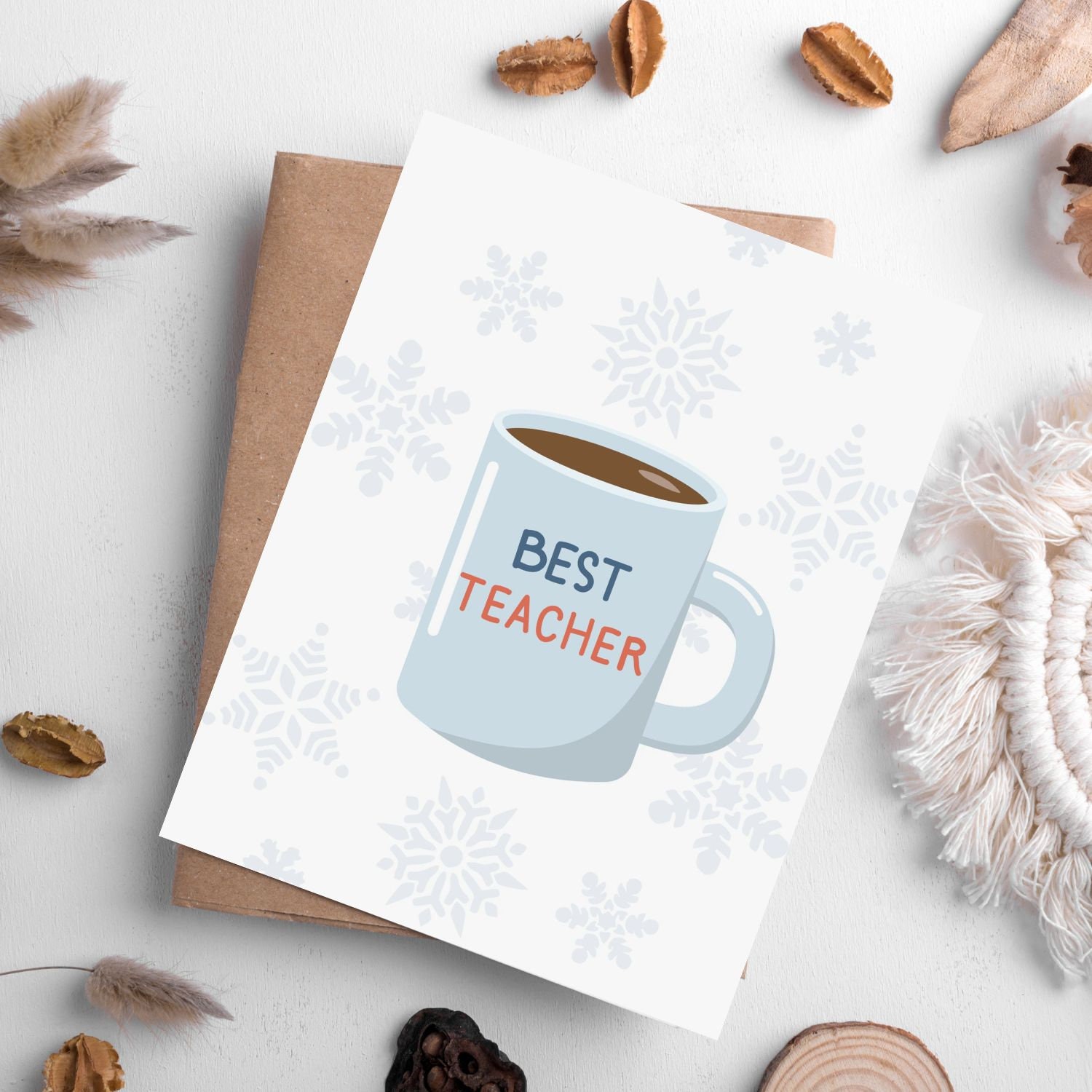 Printable Teacher Holiday Card, Teacher Christmas Card, Holiday Teacher ...